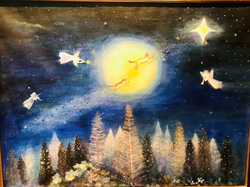 のうぜんかづら下の愛猫 by Keiko | 現代アートの販売・通販 | ArtSticker