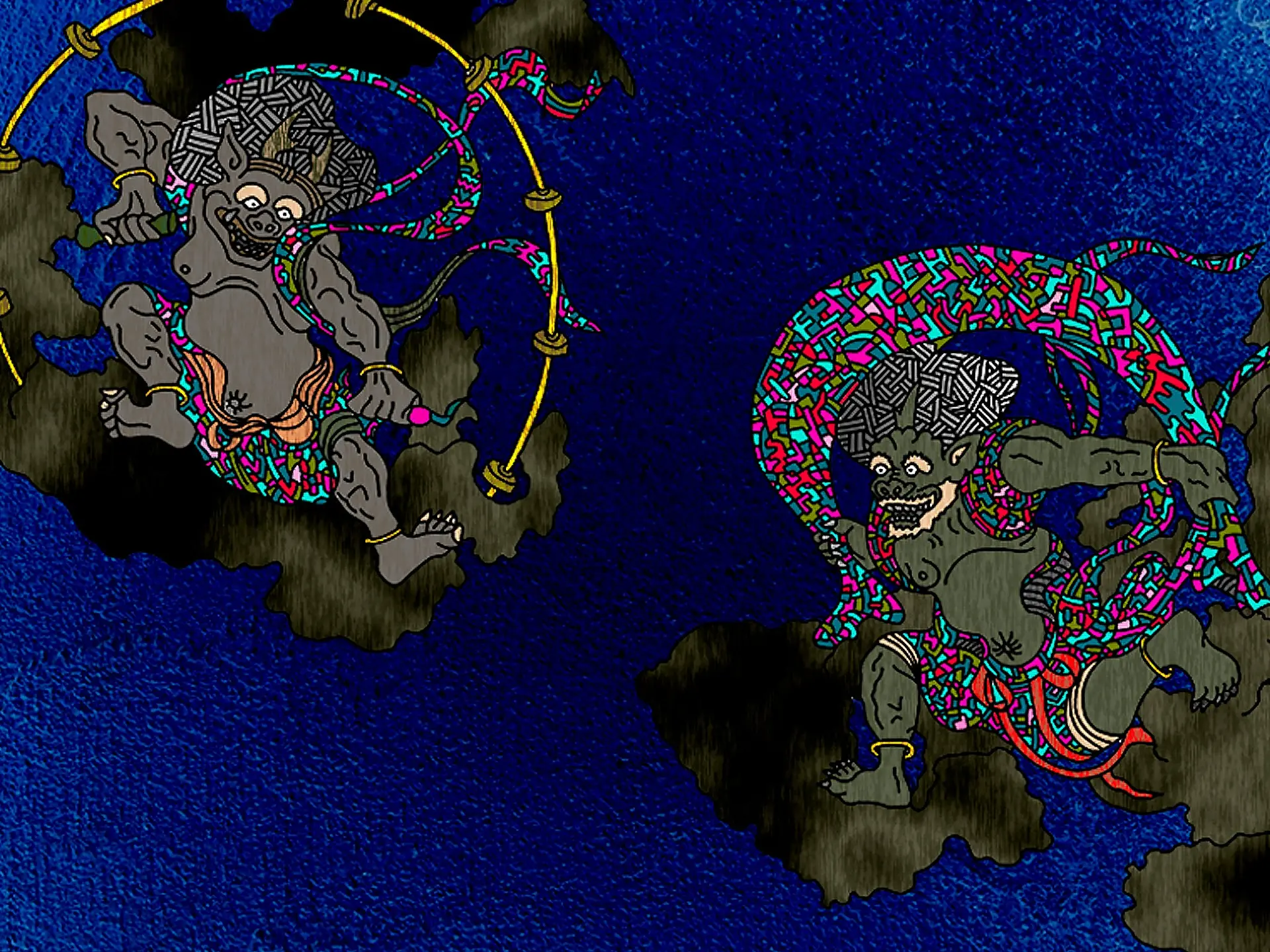 Wind and Thunder Gods by SHINJIRO TANAKA | 現代アートの販売・通販 | ArtSticker