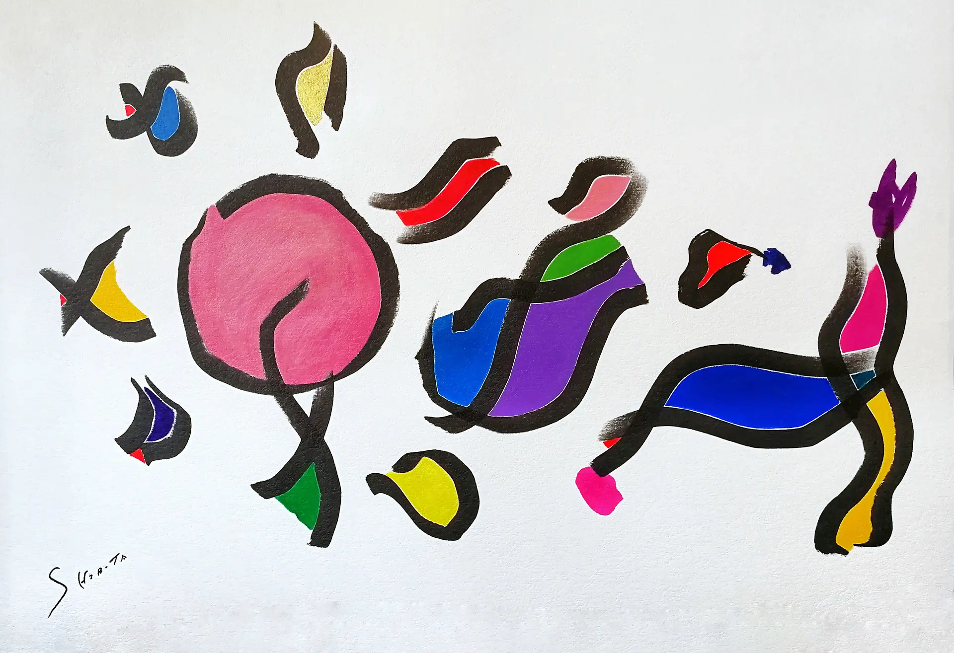 Pink Super Moon by 渋田 薫 Kaoru Shibuta | 現代アートの販売・通販 | ArtSticker