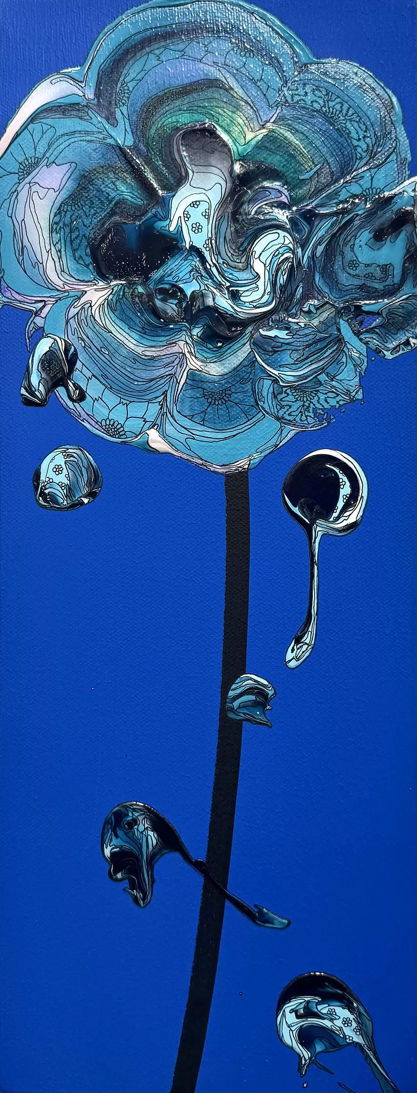 Abstract Bouquet 241101(Sax Blue x Blue) by 奥田雄太 | 現代アートの販売・通販 | ArtSticker