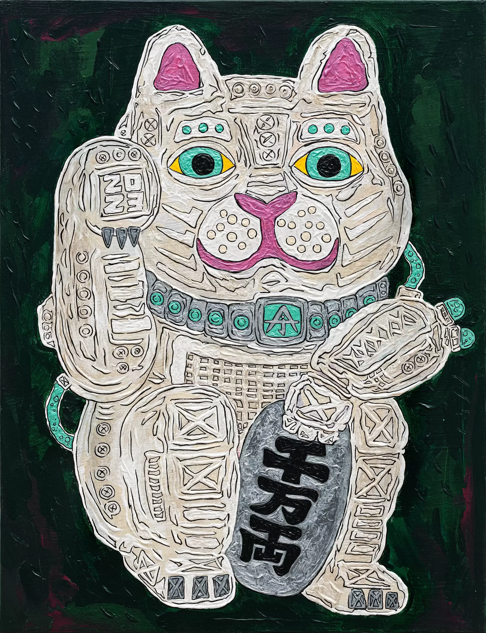 Silver Fortune Cat by Chen Tai-Hua (ATI) | 現代アートの販売・通販 | ArtSticker