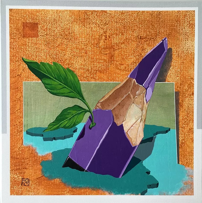 A pencil leaf by Jean-Philippe Pons | 現代アートの販売・通販 | ArtSticker